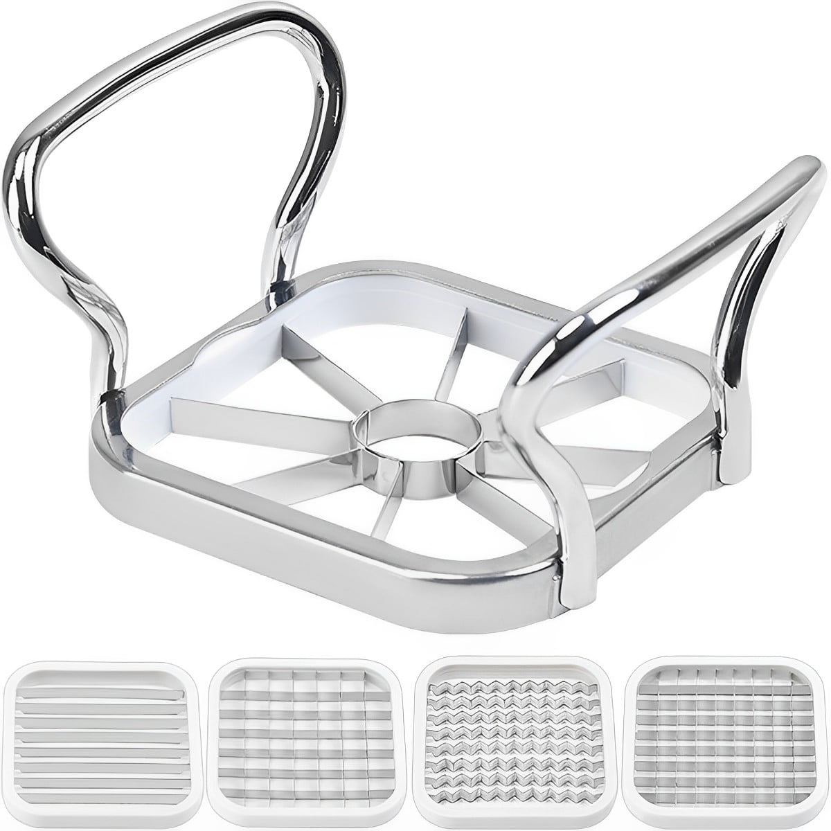 Protoiya 5 in 1 Potato Cutter, Stainless Steel French Fry Cutter Slicer ...