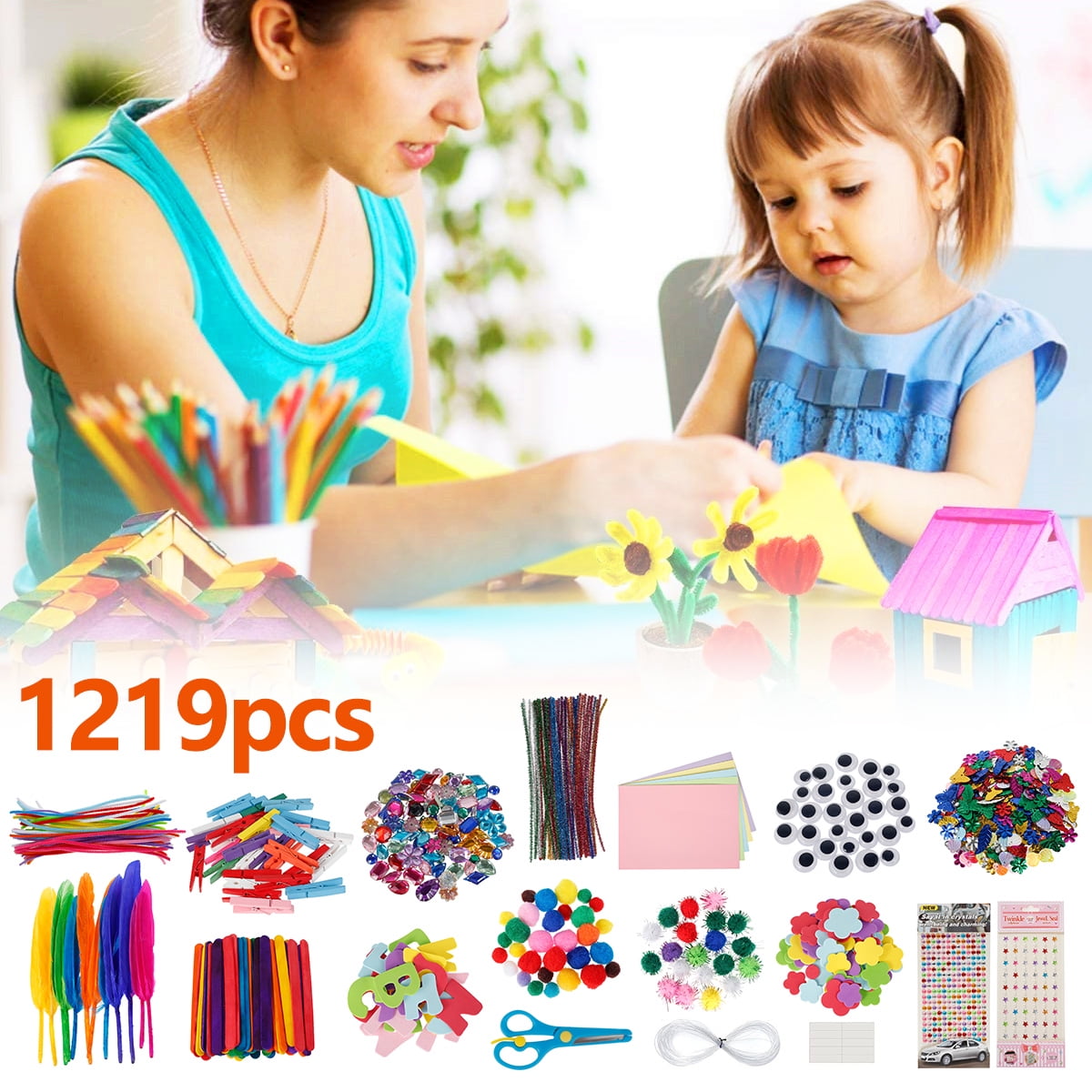 Protoiya Arts and Crafts Supplies for Kids, Craft Art Supply Kit for ...