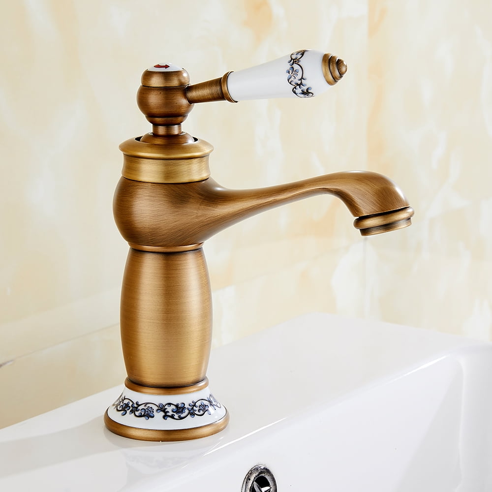 Protoiya Bathroom Basin Mixer Sink Taps Ceramic Handle Faucets ...