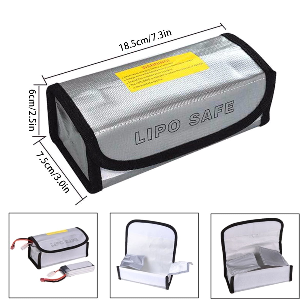 Protoiya Battery Safety Bag,2/1PCS Explosionproof Lipo Battery Safe Bag ...