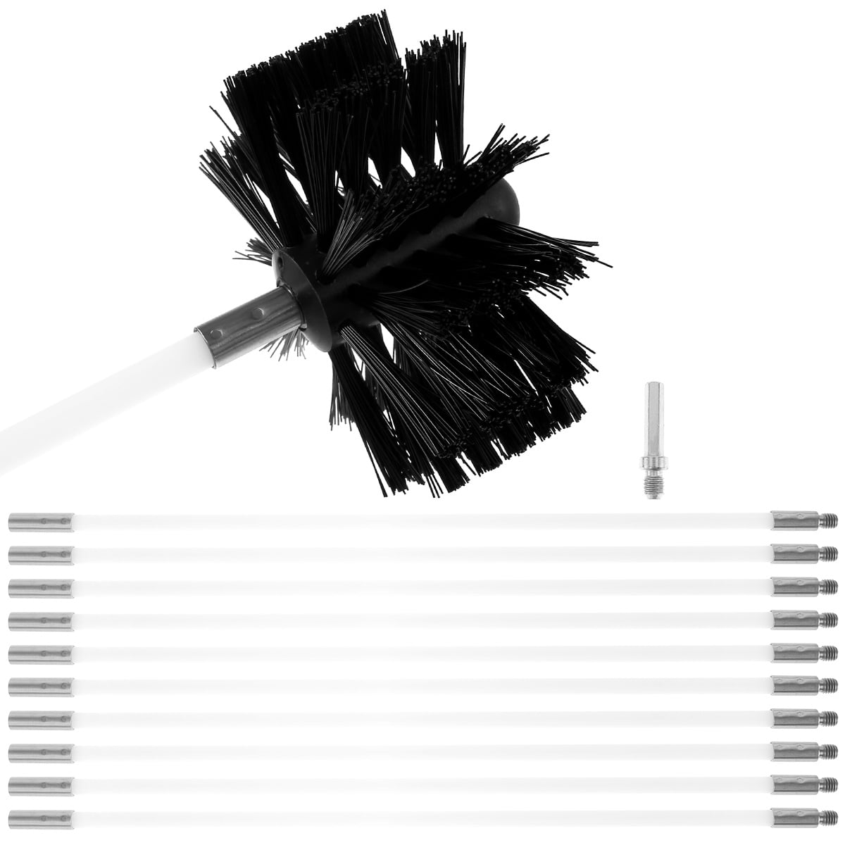 Protoiya Chimney Sweep Kit,Chimney Cleaning Tool Kits with 10 Nylon ...