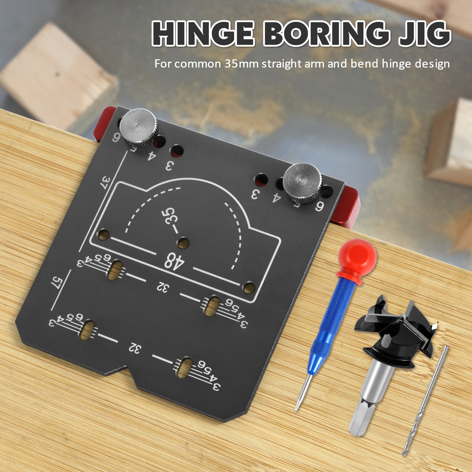 Protoiya Hinge Punch Locator 1PC Aluminum Alloy High Precision 35MM ...