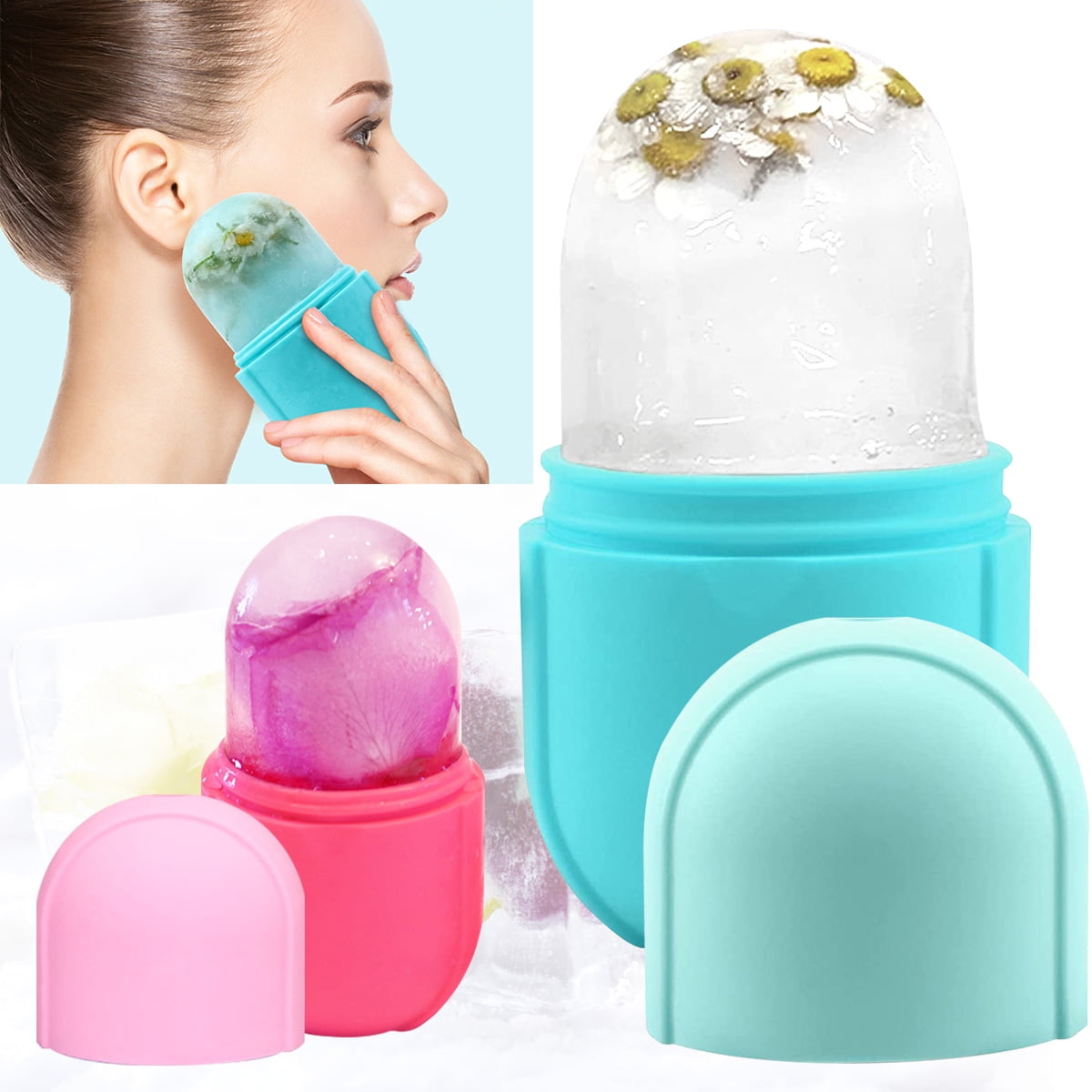 Protoiya Ice Roller for Face Reusable Ice Face Roller for Brightening ...