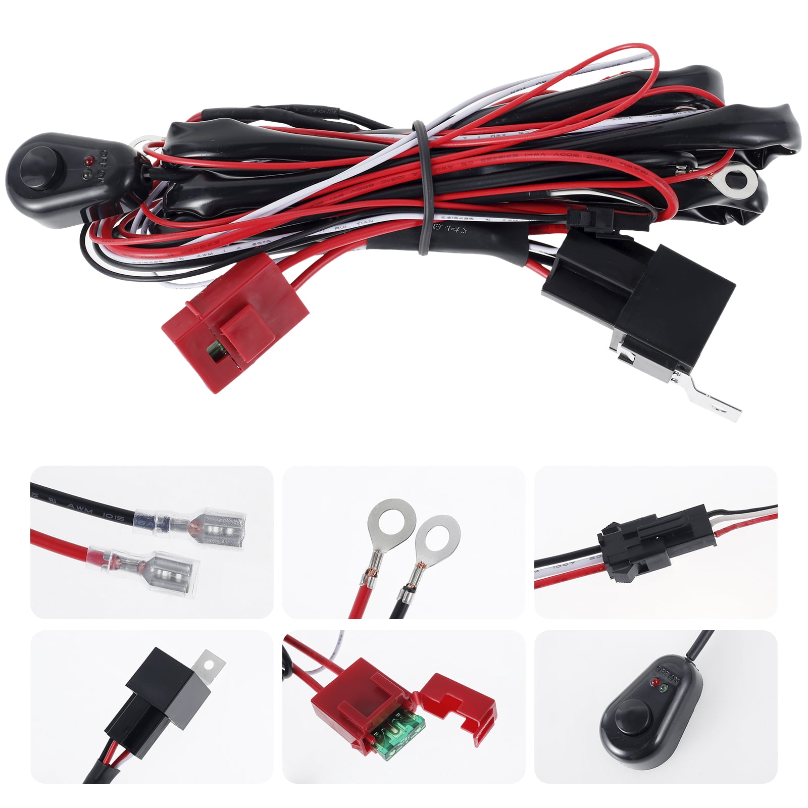Truck Led Light Bar Wiring Adifare LED Light Bar Wiring Harness Kit