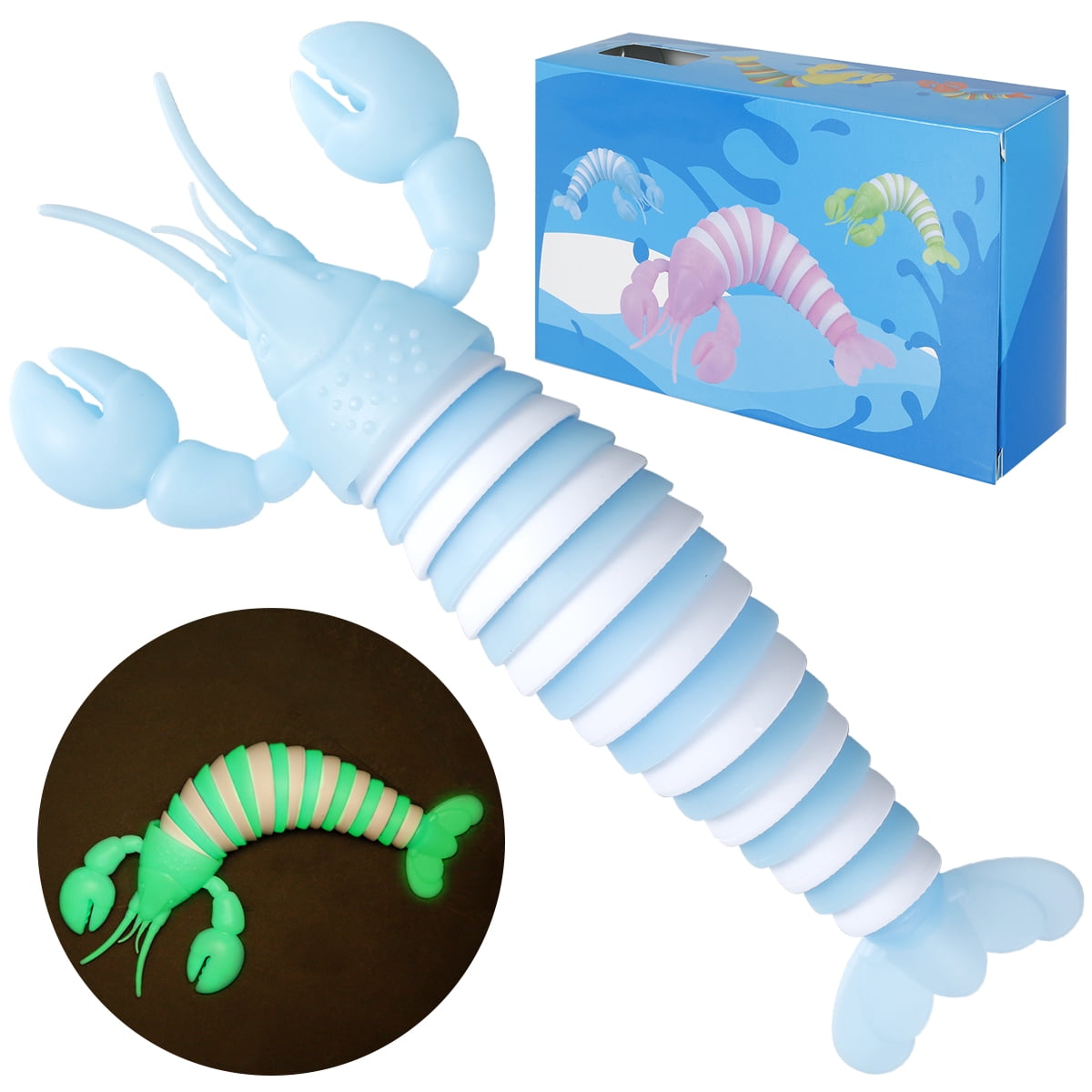 Protoiya Lobster Fidget Toy,Luminous 3D Printed Articulated Sensory ...