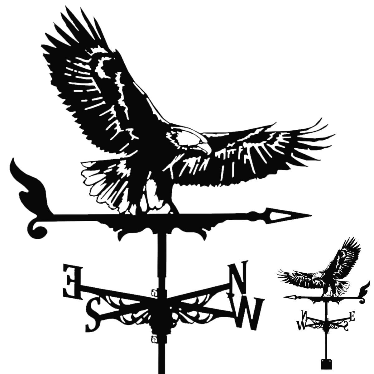 Protoiya Metal Weather Vane,Owl /Eagle Shaped Weather Vane Wind ...