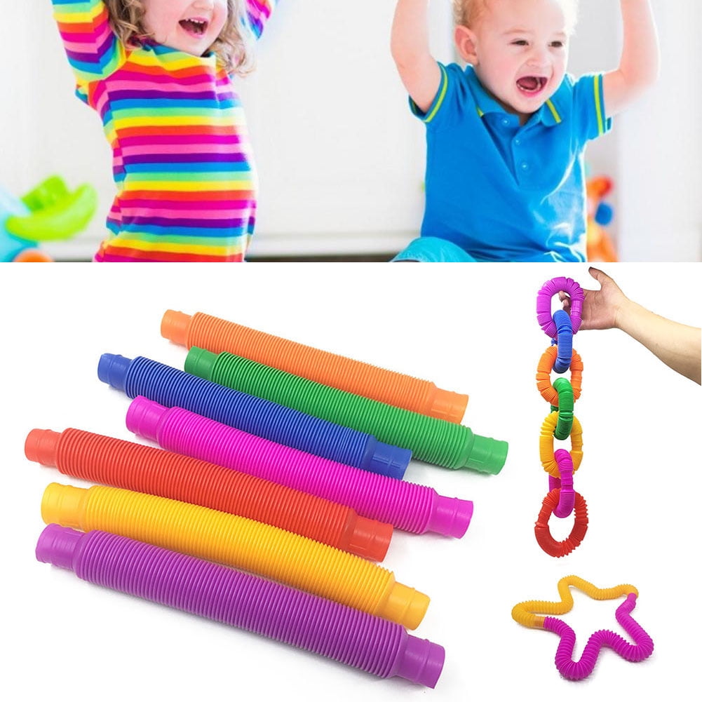 Protoiya Pop Tubes Sensory Toys,8/4/2/1 Pack Sensory Toys for Kids and ...