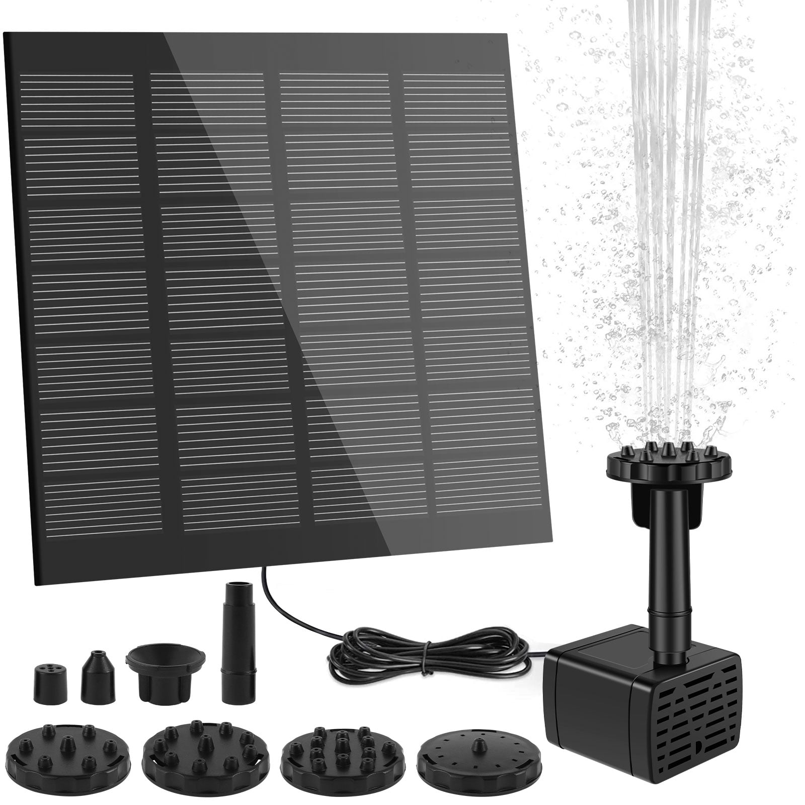 Protoiya Solar Fountain Pump Outdoor DIY Solar Water Pump Kit with 6 ...