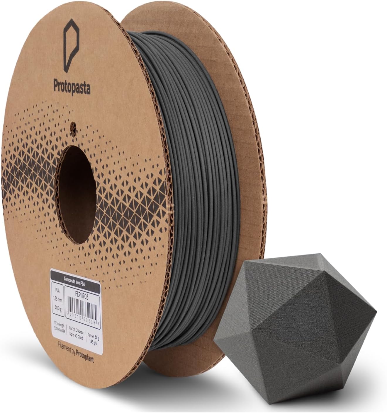 Protopasta Ferromagnetic Iron PLA 3D Printer Filament | ProtoPlant ...