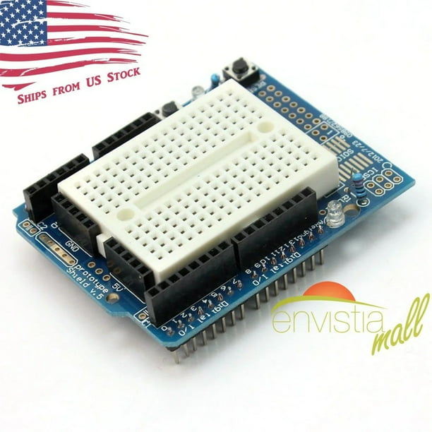 Prototyping Shield With 170 Pin Mini Breadboard For Arduino Uno ...