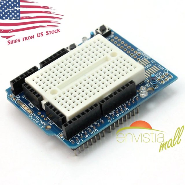 Prototyping Shield With 170 Pin Mini Breadboard For Arduino Uno - Walmart.com