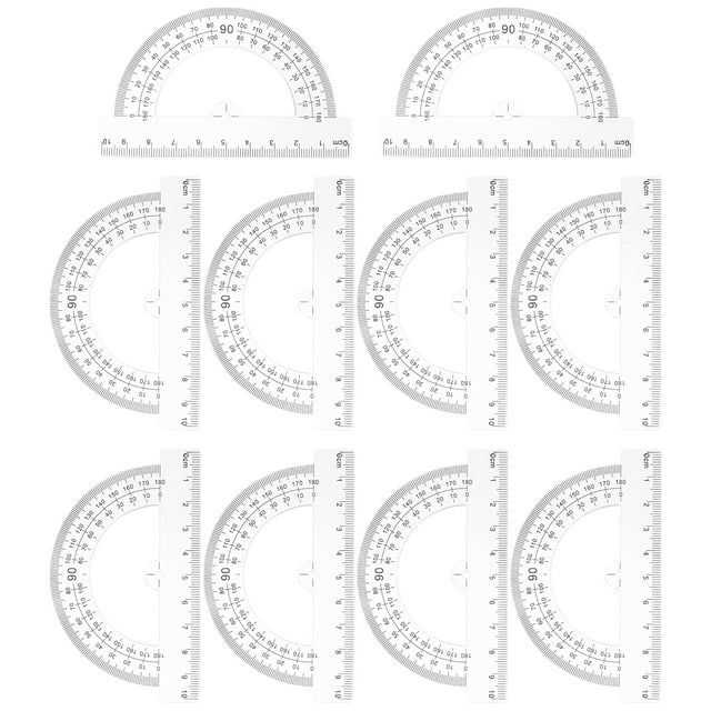 Protractor 10 Pcs Protractors Bulk for Classroom Tool Drawing Small ...