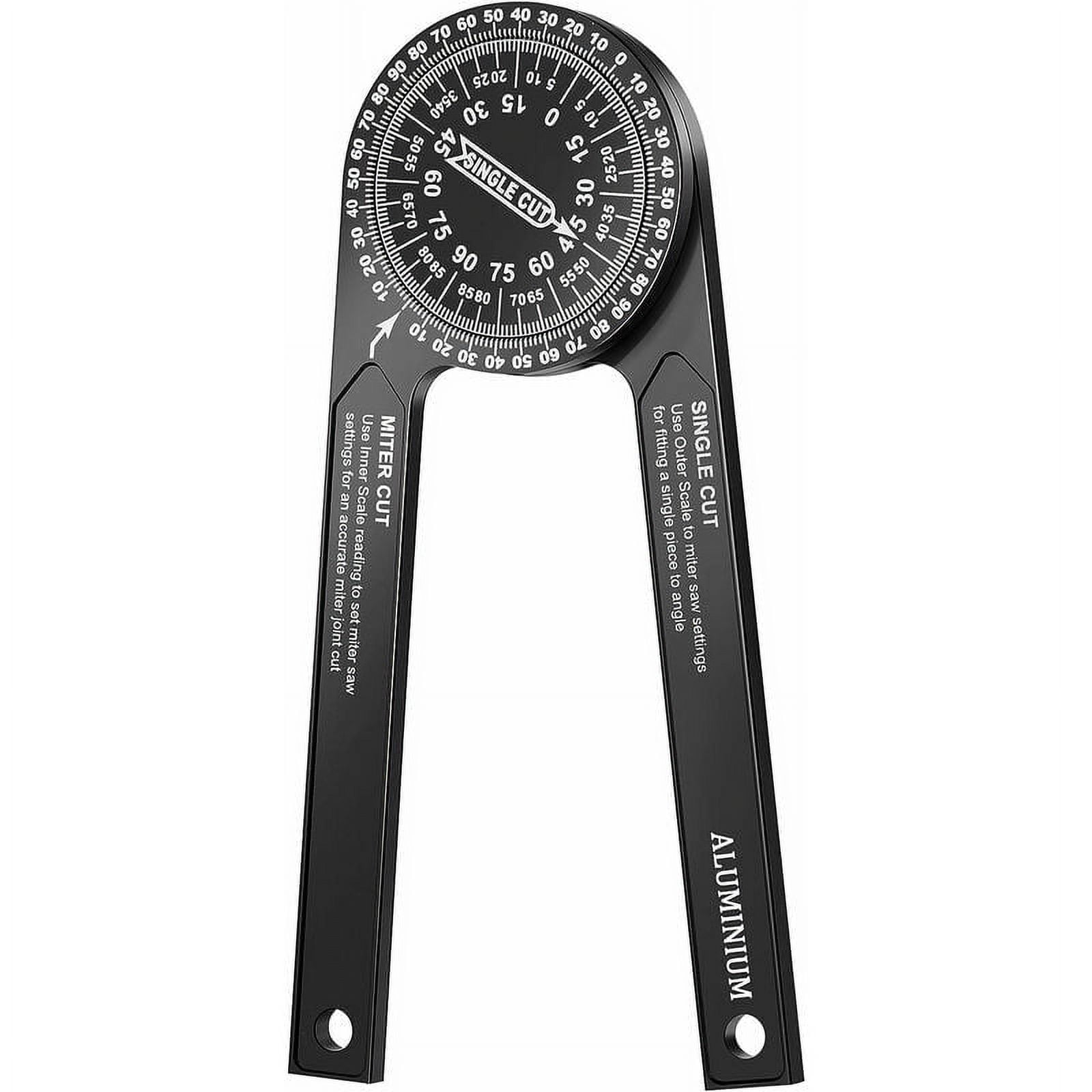 Protractor Miter Saw Ruler 7 Inch Aluminum Angle Measuring Protractor ...