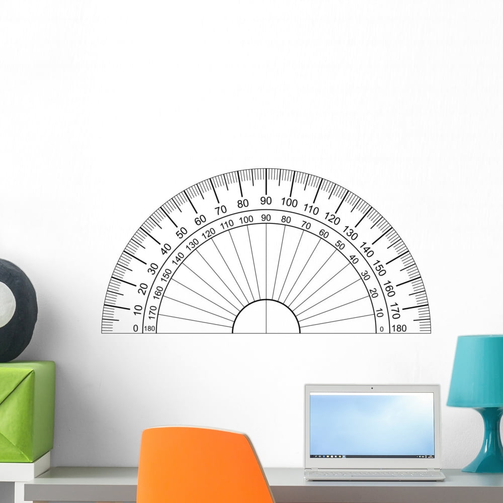Protractor Vector Wall Decal Sticker, Wallmonkeys Peel & Stick Vinyl ...