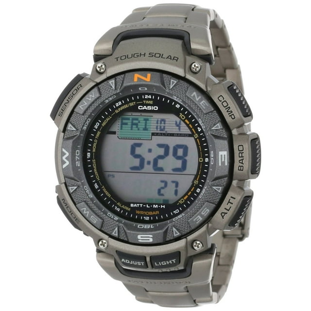 Protrek Tough-Solar PAG240T-7 Titanium Triple Sensor Wristwatch - Walmart.com
