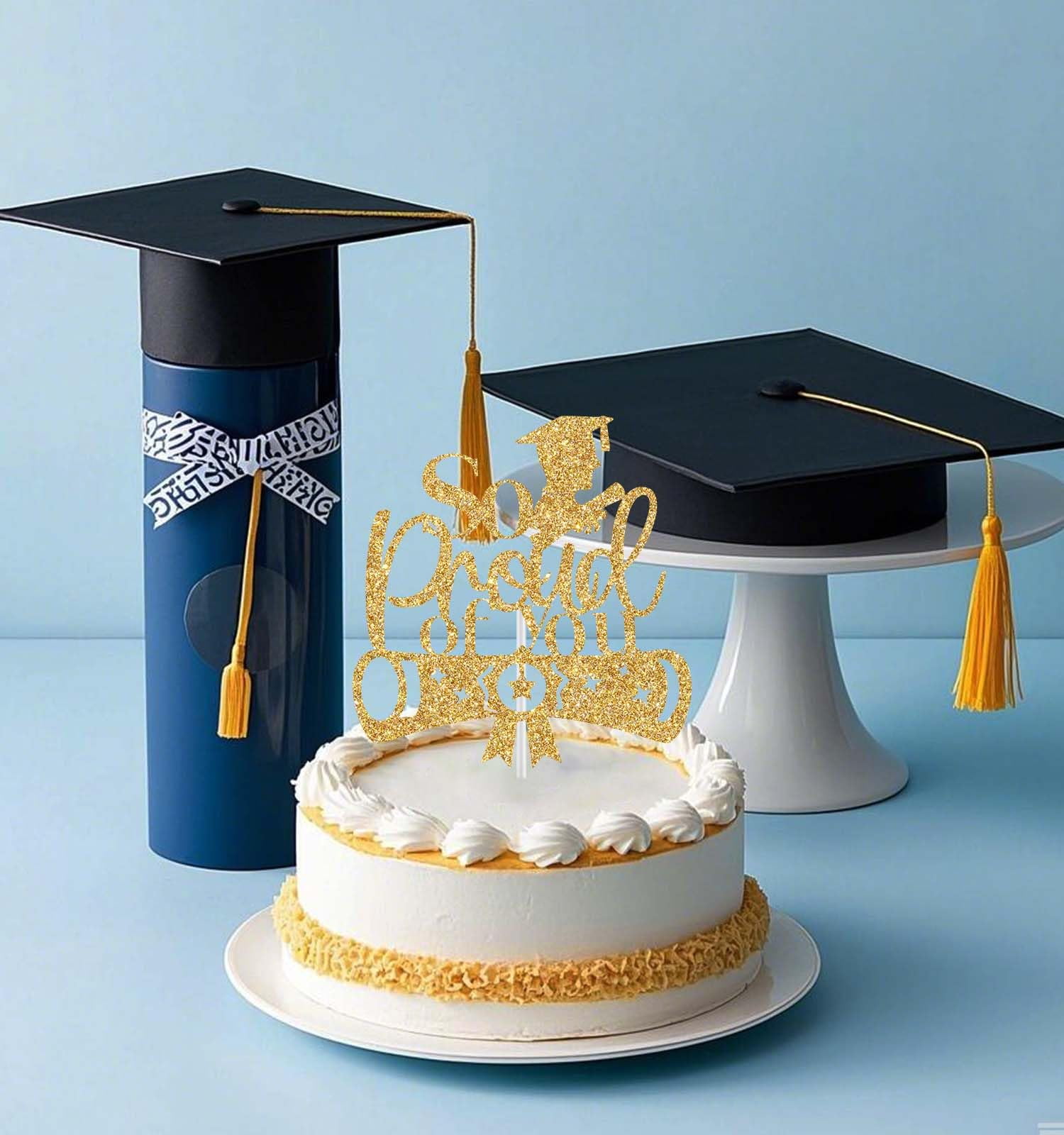 So Proud of AJH3 You Cake Topper, Congrats Grad Decorations, Class of ...