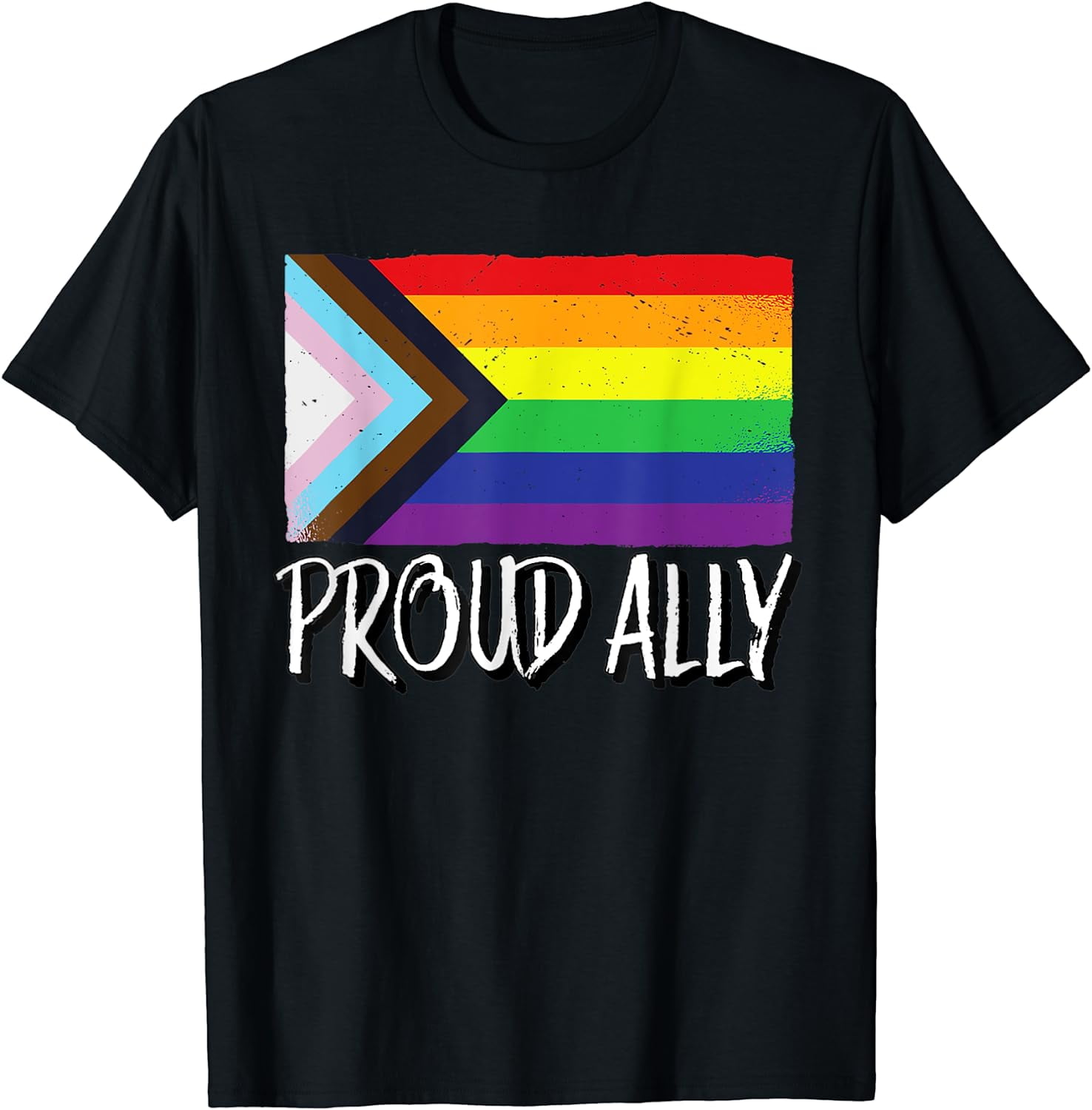Proud Ally Pride Month LGBTQ Black Pride Flag Funny Tees T-Shirt ...