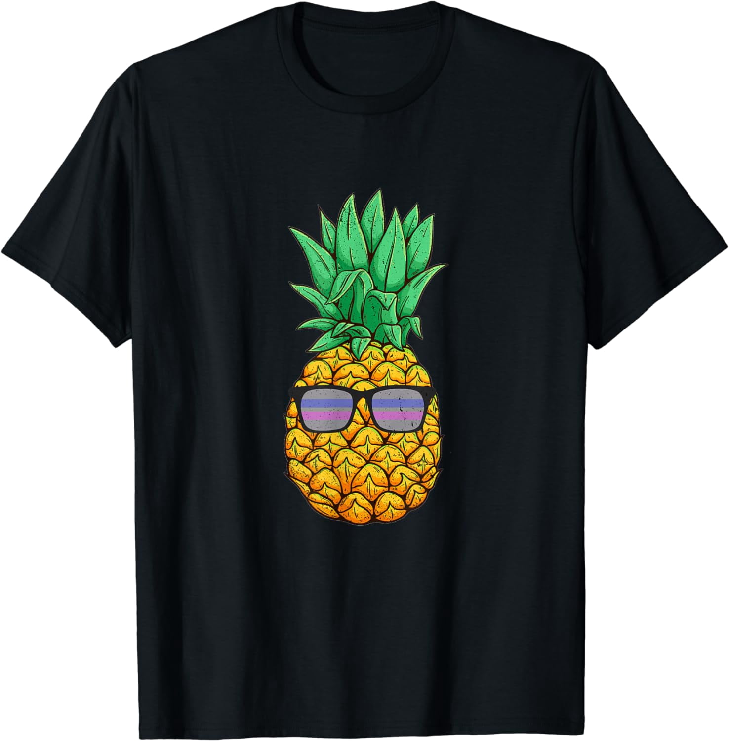 Proud Androgynous Pineapple with Pride Flag Androgynous T-Shirt ...
