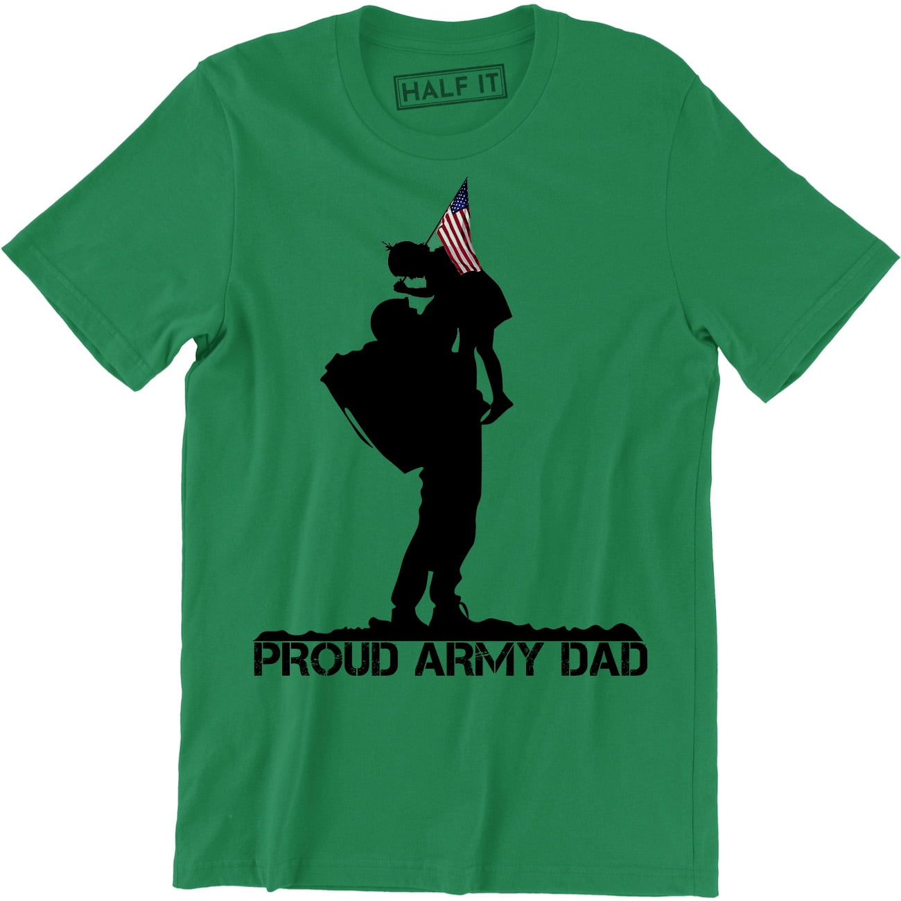 Proud Army Dad - Us Military Parent Soliers Super Hero Men's Gift T ...