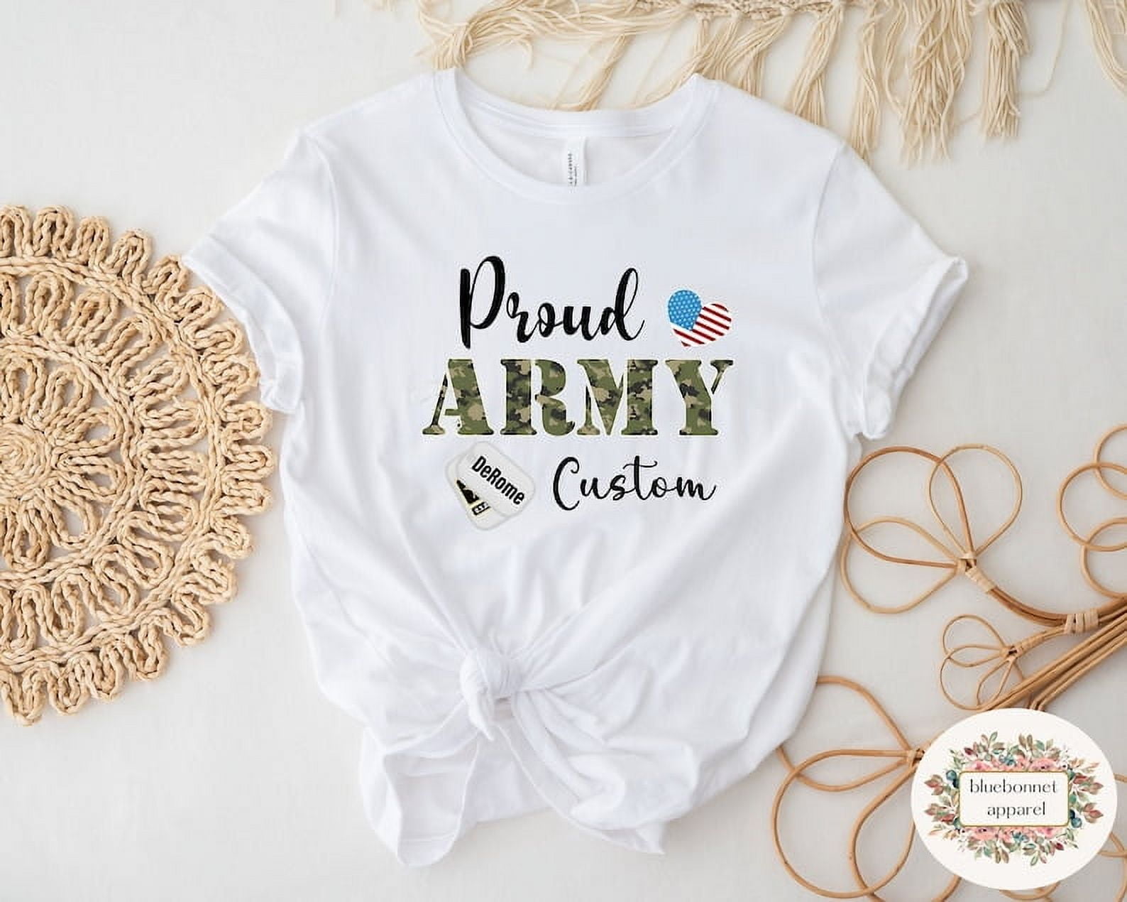 Proud Army Family T-Shirt, Custom Military Matching Shirts, Soldier Mom ...