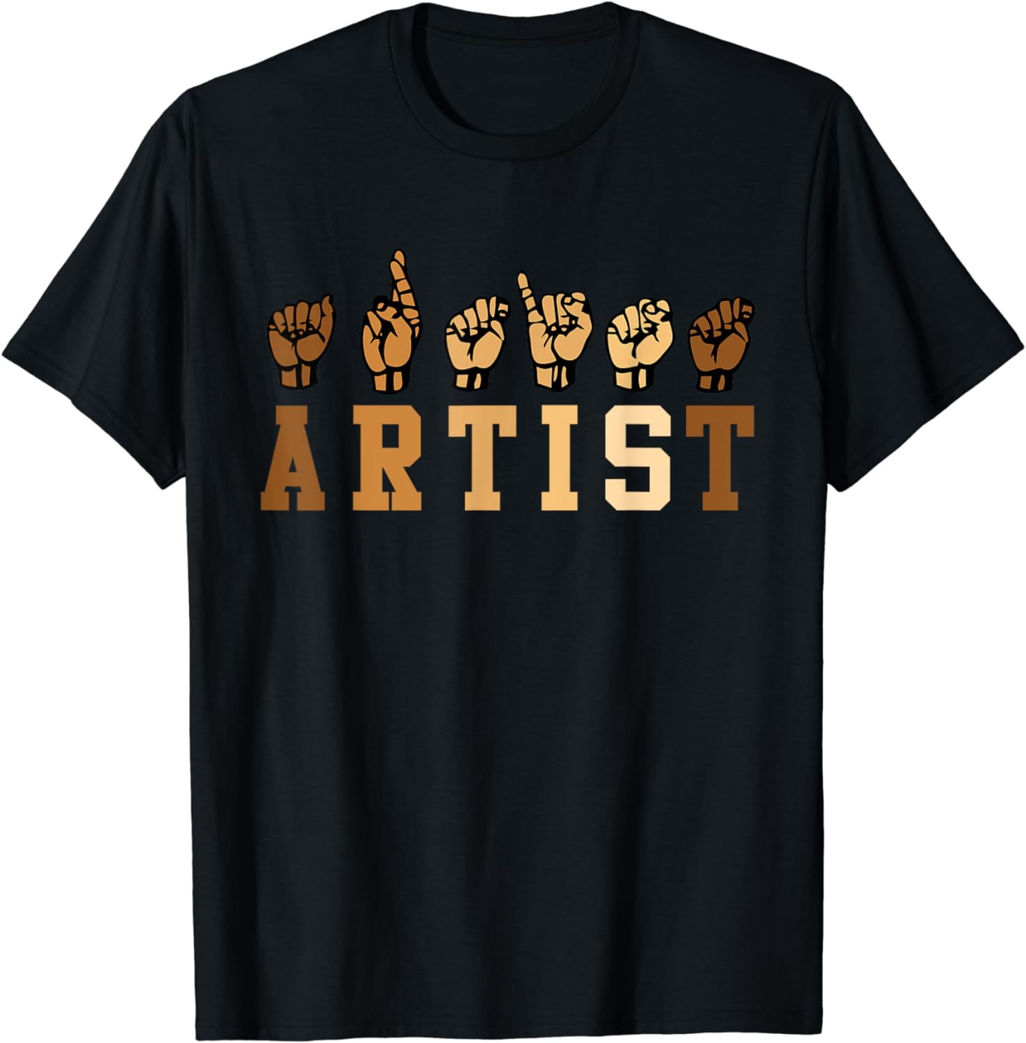 Proud Artist ASL Sign Language Design T-Shirt - Walmart.com