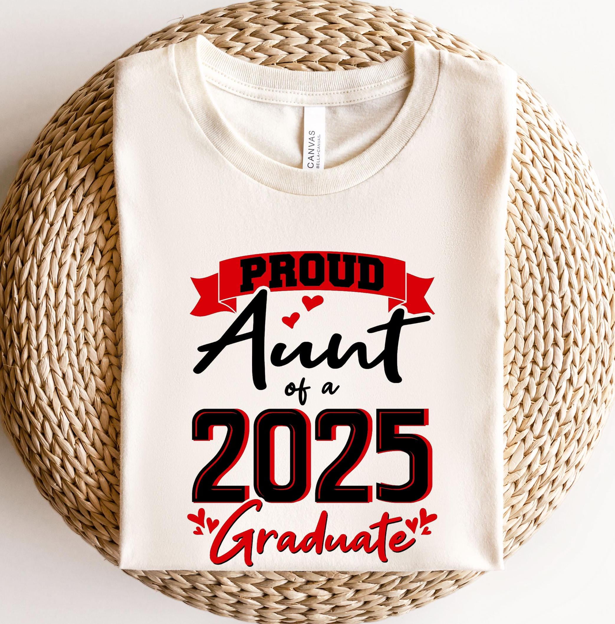 Proud Aunt 2025 Graduate Shirt Senior Retro Shirt 2025 Seniors Shirt ...