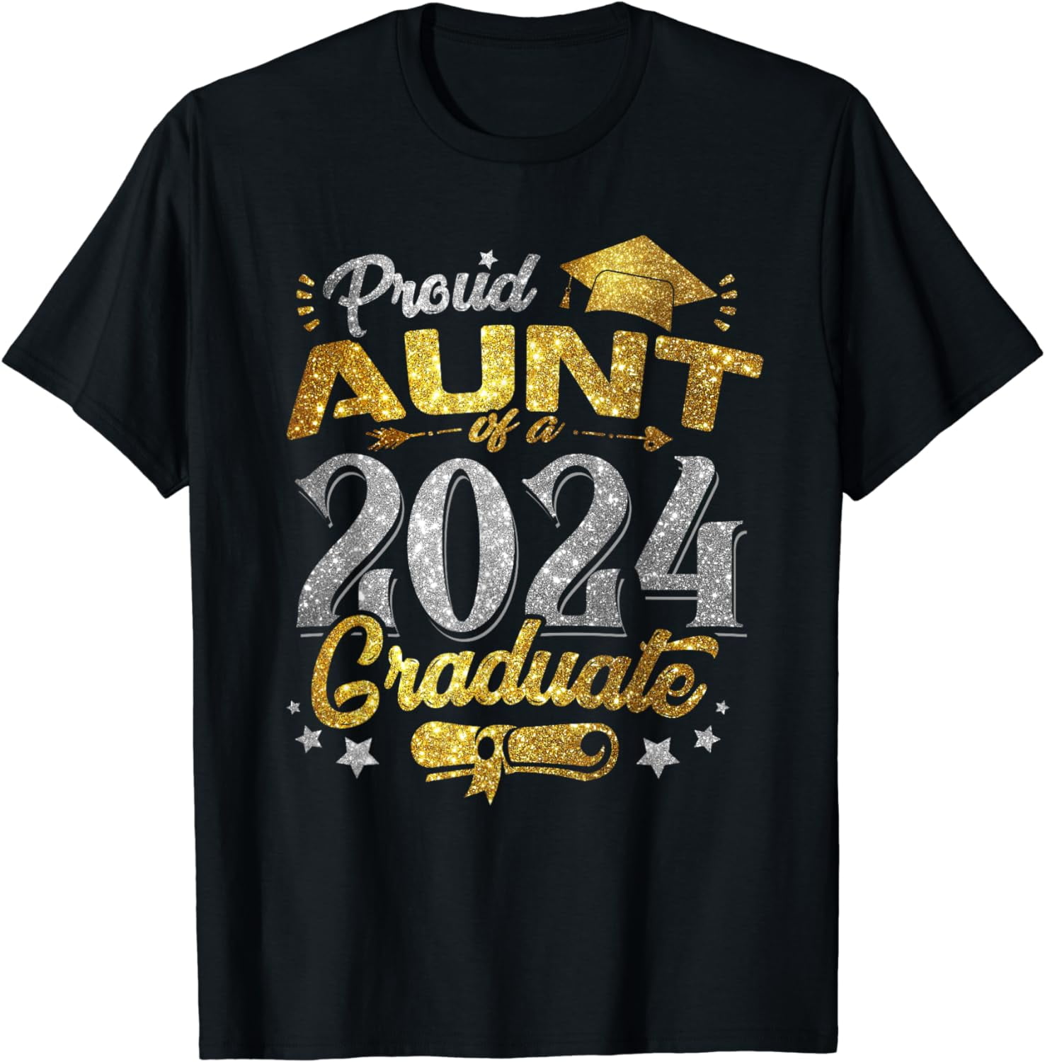 Proud Aunt Of A Class Of 2024 Graduate Senior Graduation T-Shirt ...