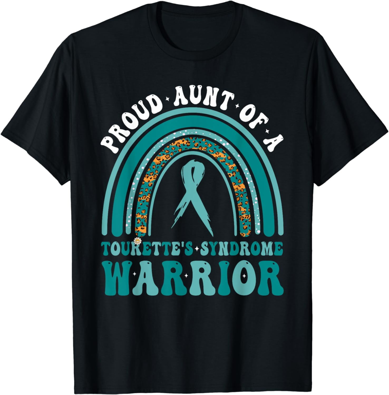 Proud Aunt Of A Tourette's Syndrome Warrior Awareness Ribbon T-Shirt - Walmart.com