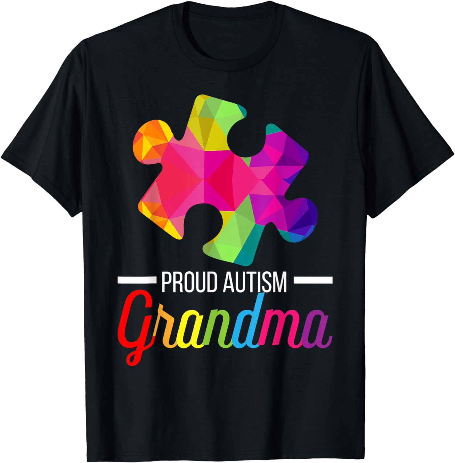 Proud Autism Grandma - Autistic Support ASD Grandmother T-Shirt - Walmart.com
