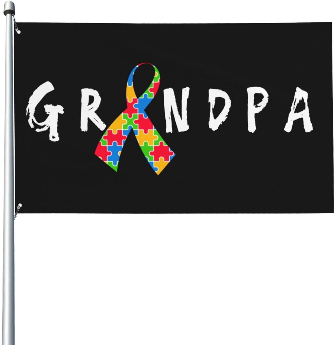 Proud Autism Grandpa Flag Banner Flags Garden Flag Home House Flags ...