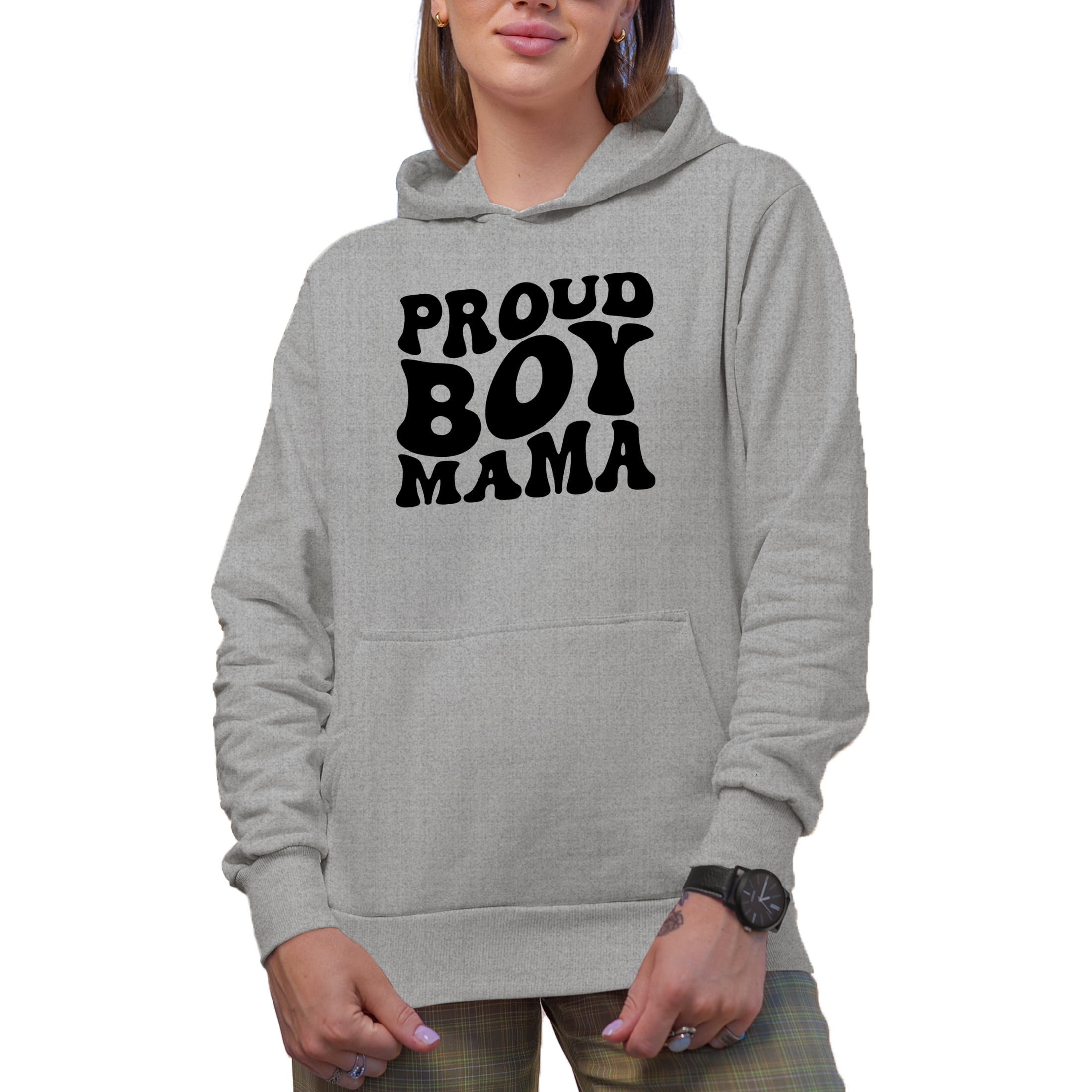 Proud Boy Mama, Mother of Boys Themed, Groovy Retro Wavy Text Merch ...