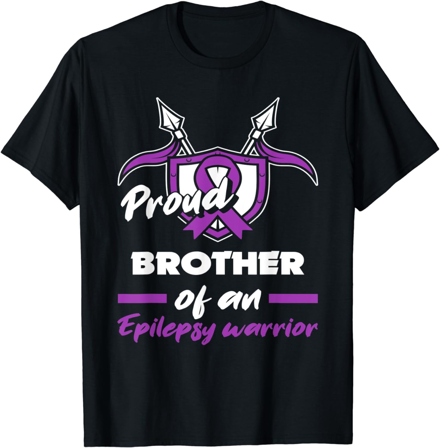 Proud Brother Of An Epilepsy Warrior Epilepsy Awareness T-Shirt ...