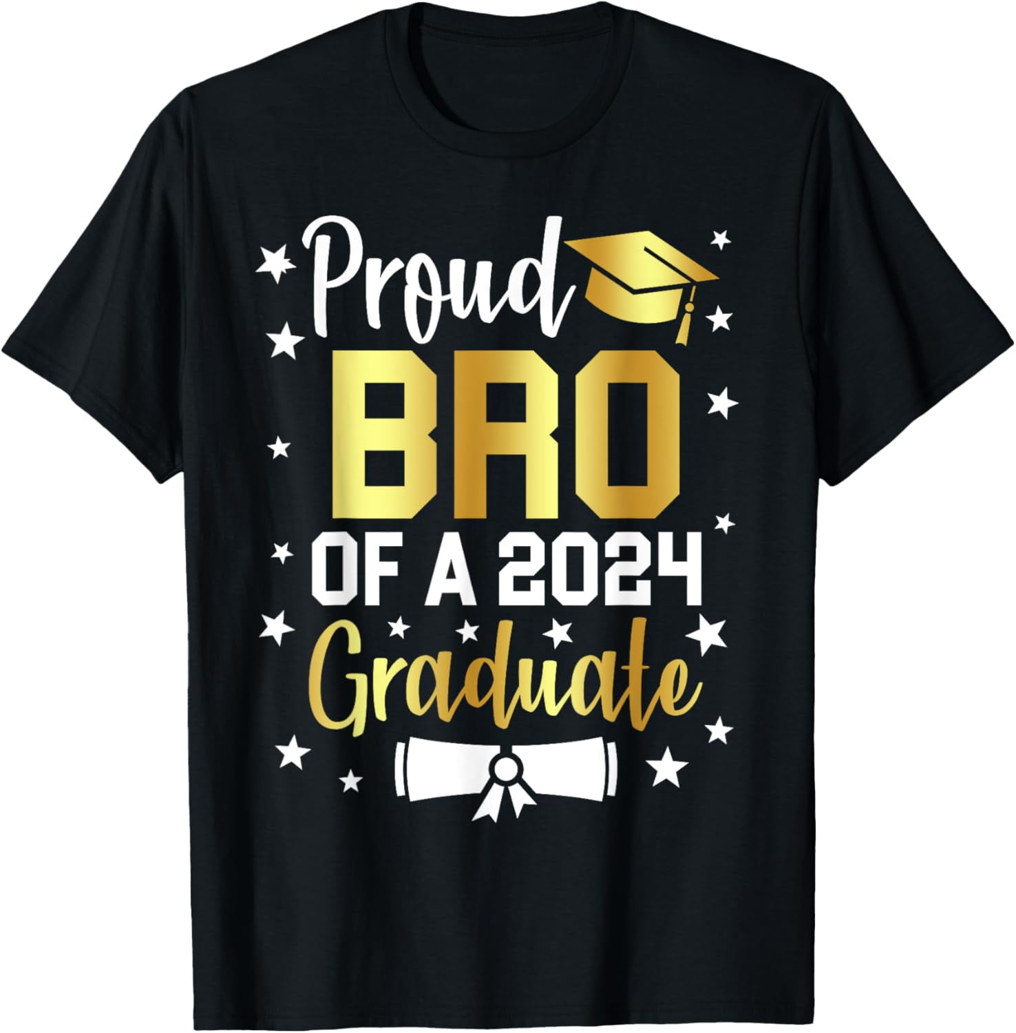 Proud Brother of 2024 Graduate Family Senior Graduation Day T-Shirt ...