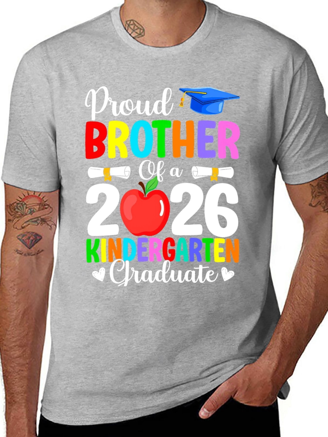 Proud Brother of a 2026 Kindergarten Graduate T-Shirt – Class of 2026 K ...