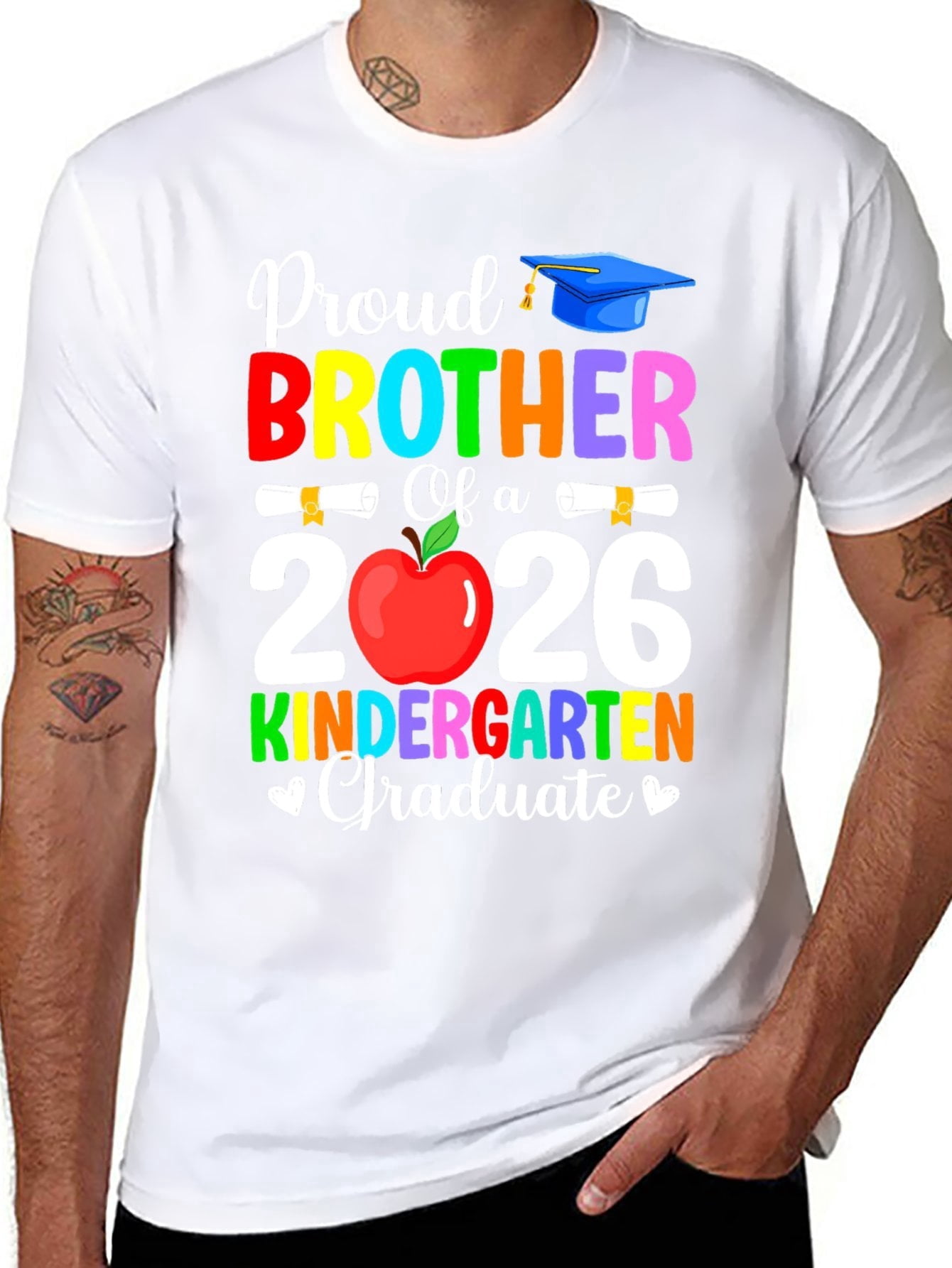Proud Brother of a 2026 Kindergarten Graduate T-Shirt – Class of 2026 K ...