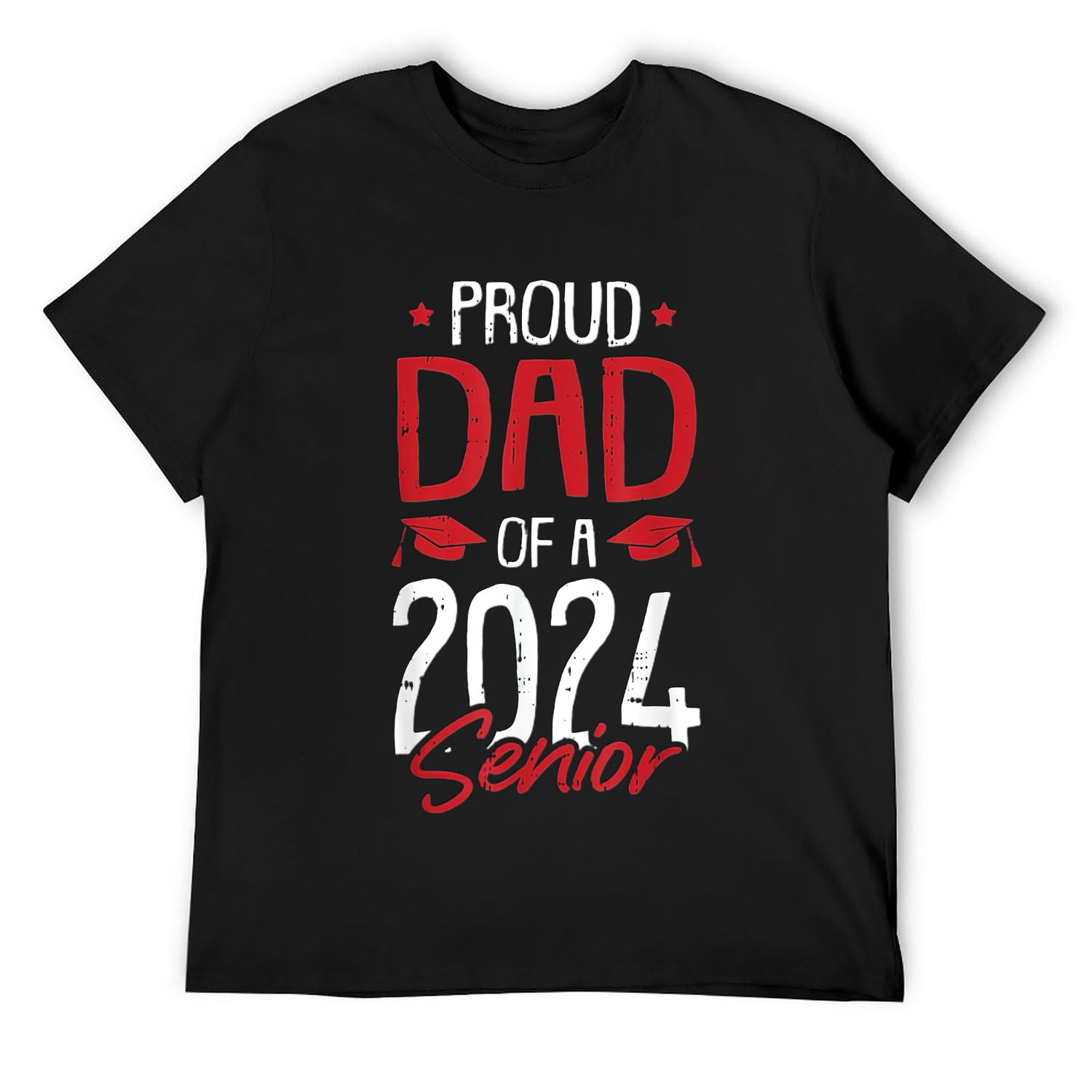Proud Dad Of A 2024 Senior Graduation Family Papa Men T-Shirt-S ...