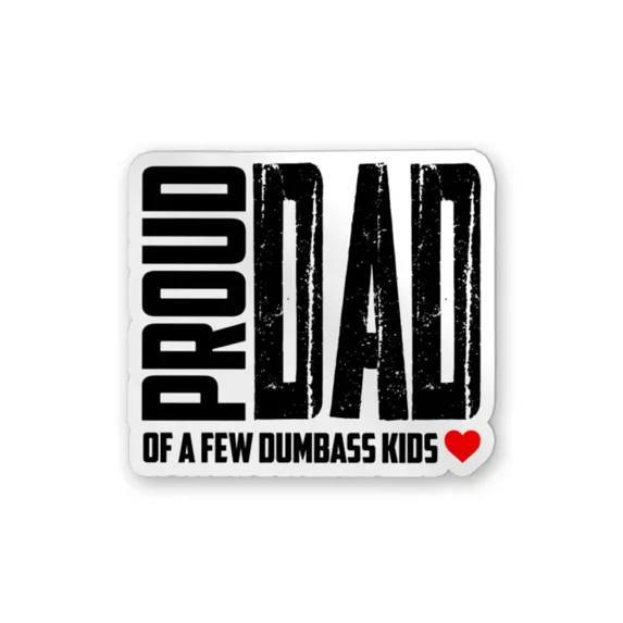 Proud Dad V1 Sticker, Phone Decal Water Bottle Stickers Car Decals ...