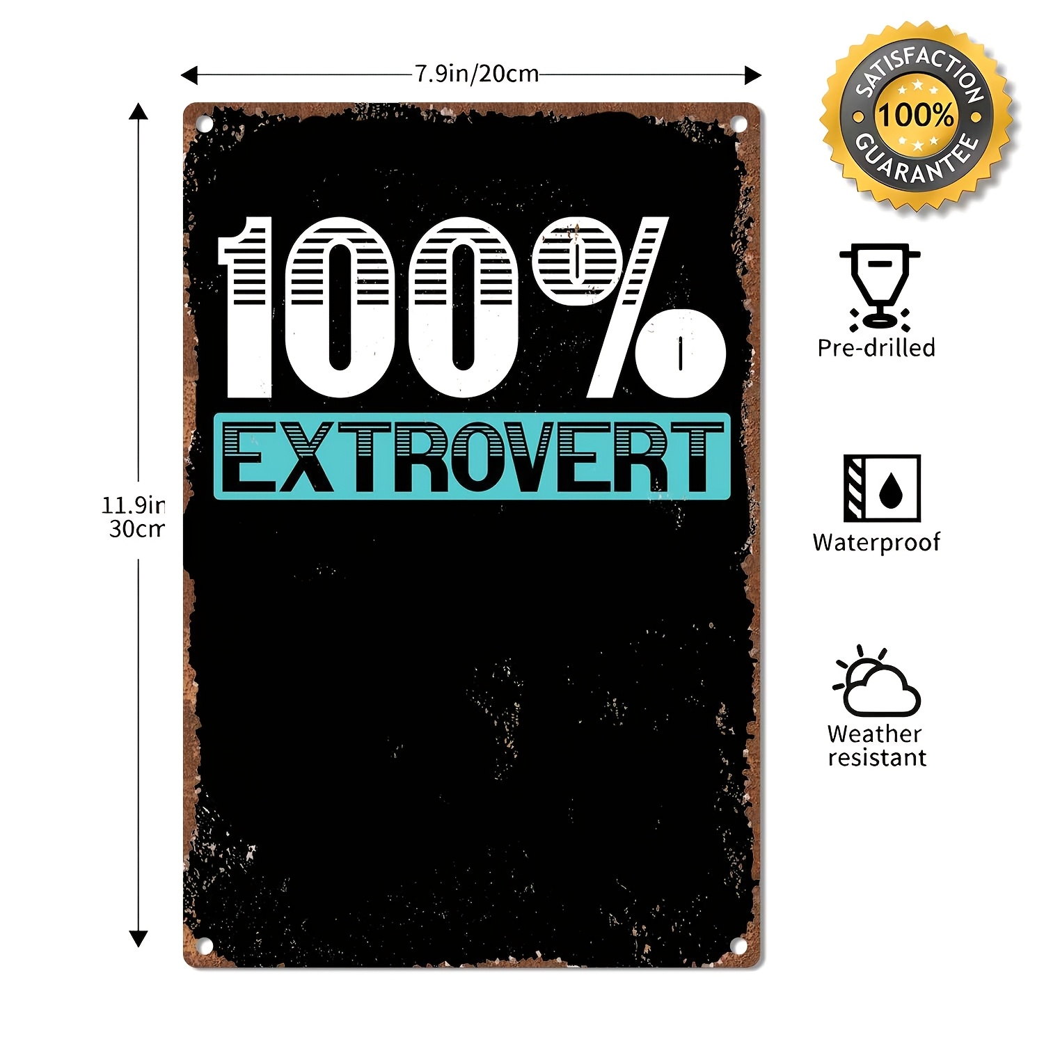Proud Declaration Of Extroverted PersonalityRetro Metal Tin Sign ...