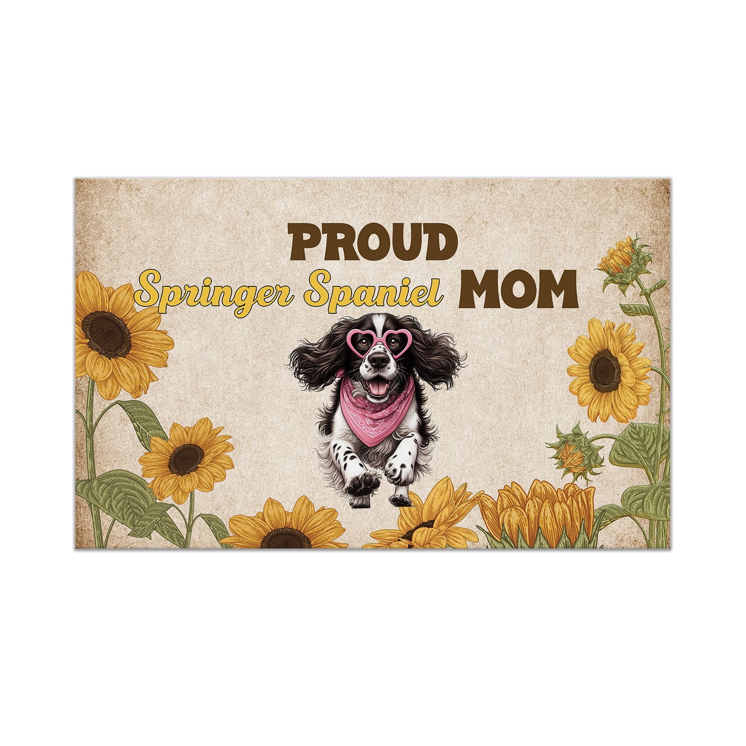 Proud English Springer Spaniel Mom Happy Mother's Day with Love Doormat ...