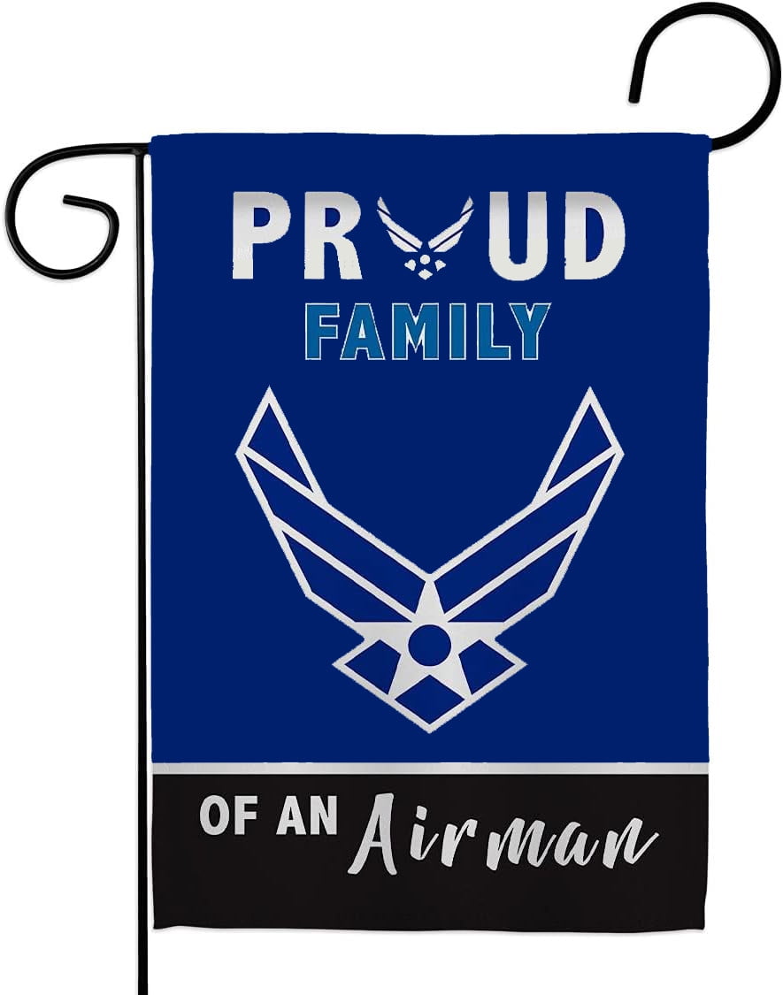Proud Family Airman Garden Flag Armed Air Force USAF United State ...