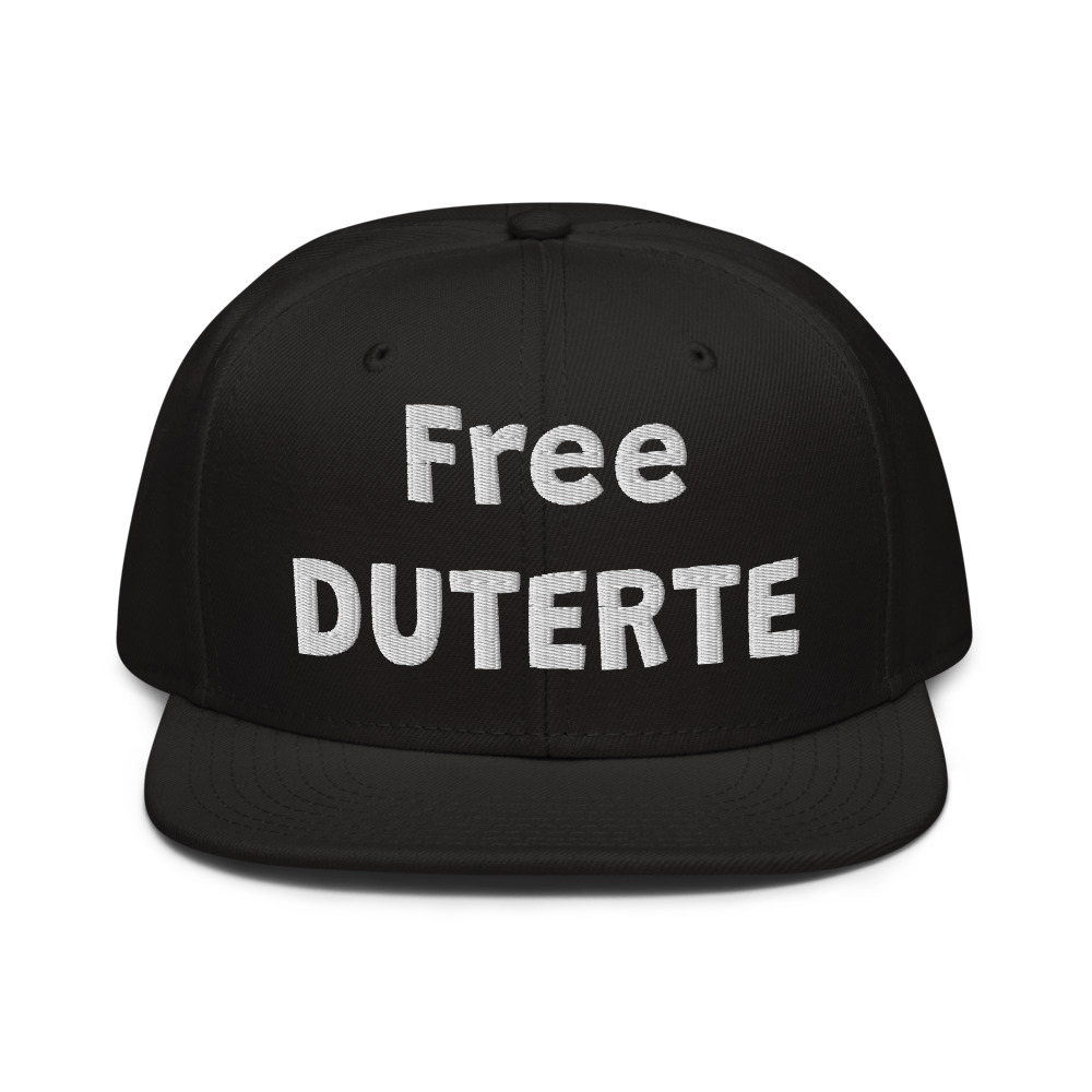 Proud Filipino Patriot Embroidered Snapback Hat, Free Duterte Supporter ...