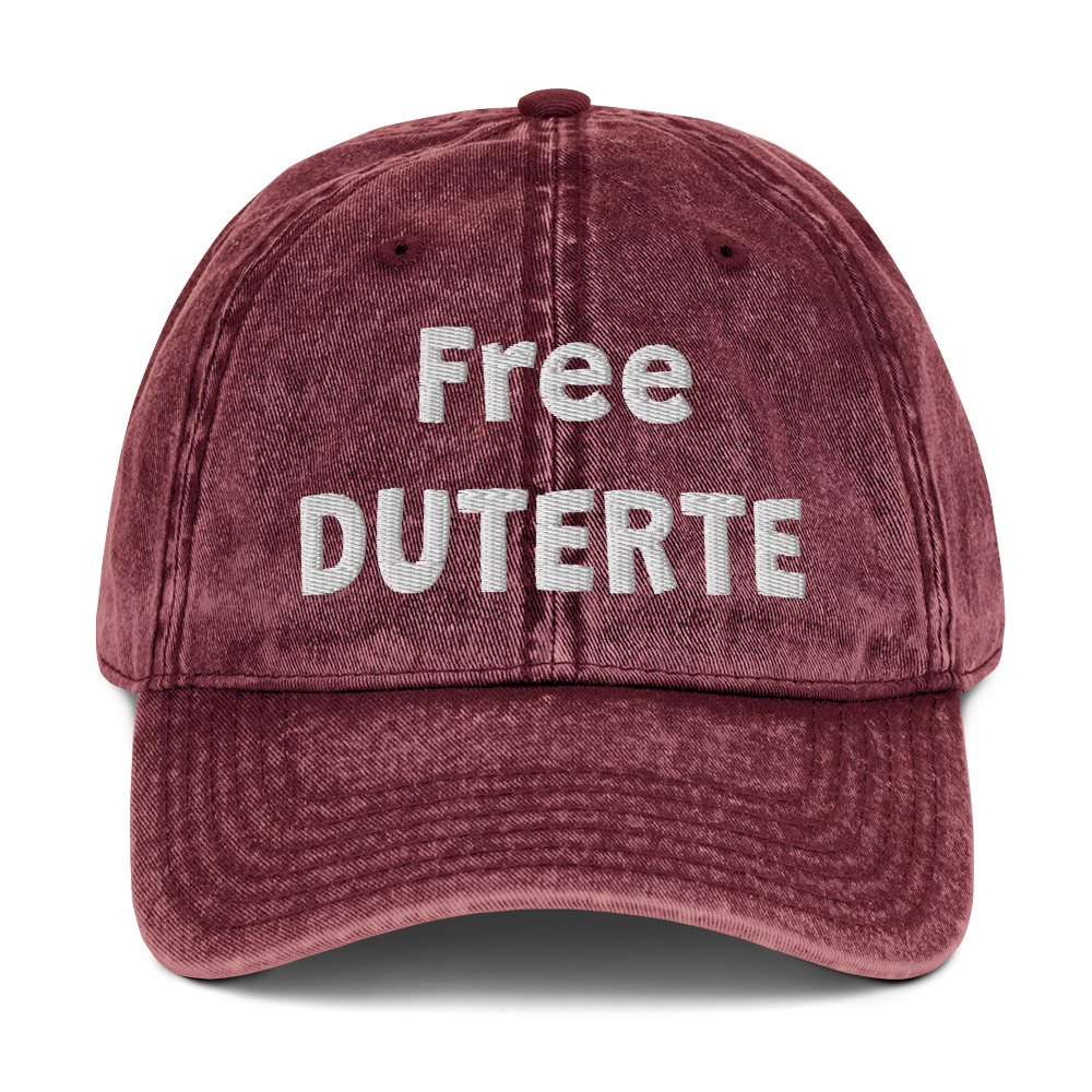 Proud Filipino Patriot Embroidered Vintage Cap, Free Duterte Supporter ...
