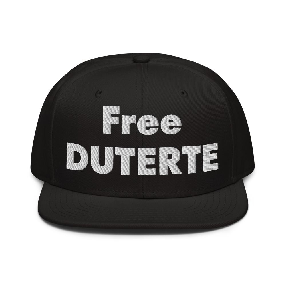 Proud Filipino Patriots Embroidered Snapback Hat, Free Duterte ...
