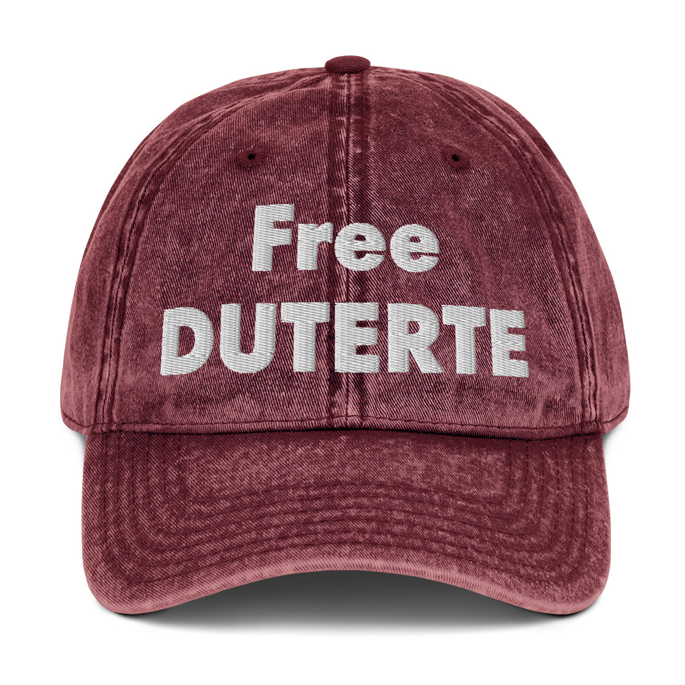 Proud Filipino Patriots Embroidered Vintage Cap, Free Duterte Supporter ...
