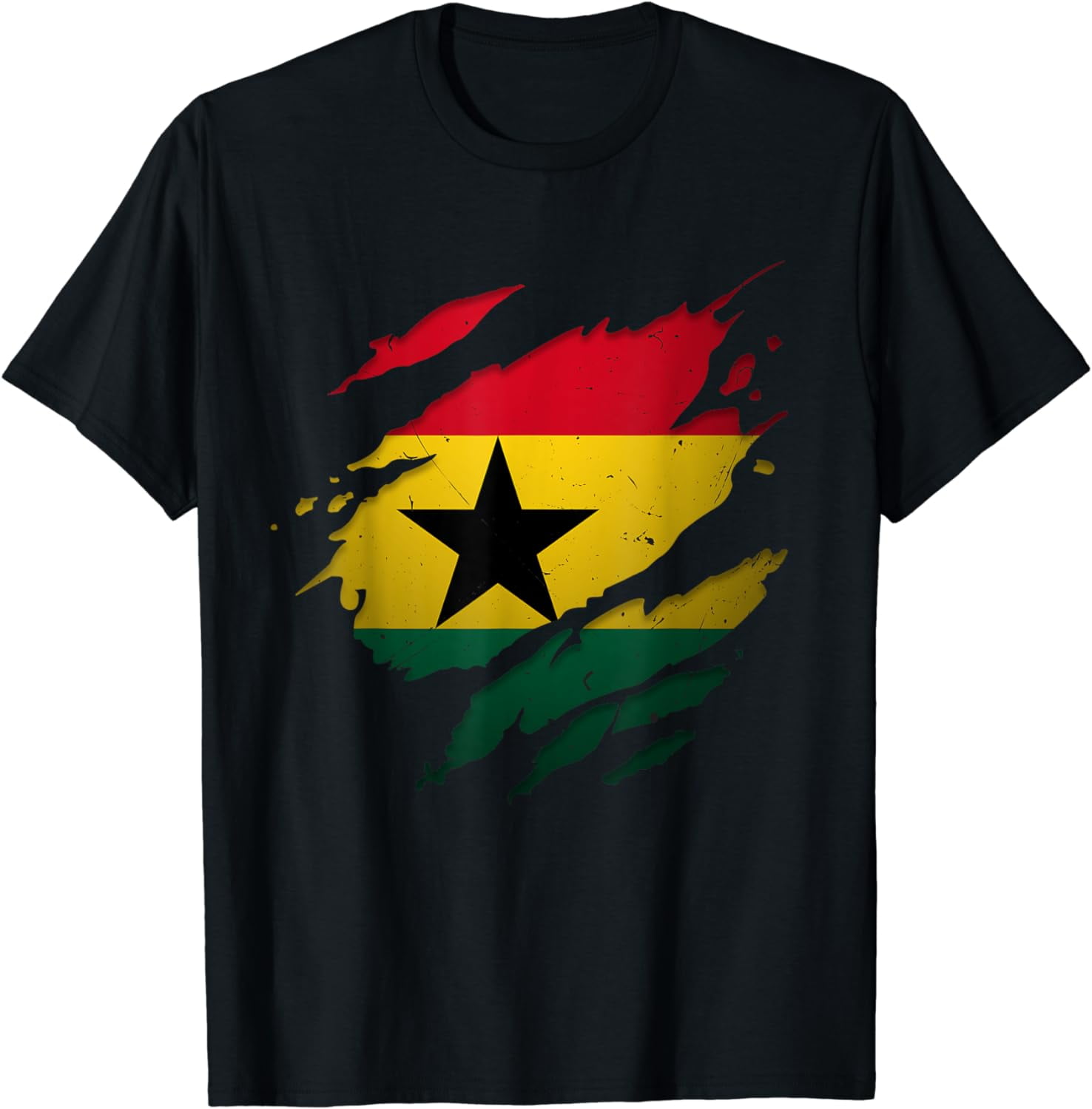 Proud Ghanaian Shirts | Vintage Torn Ripped Ghana Flag T-Shirt ...