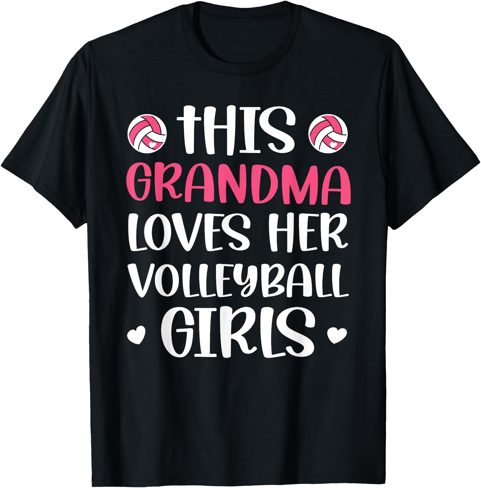 Proud Grandma Volleyball Player Fan T-Shirt - Game Day Support Gift ...