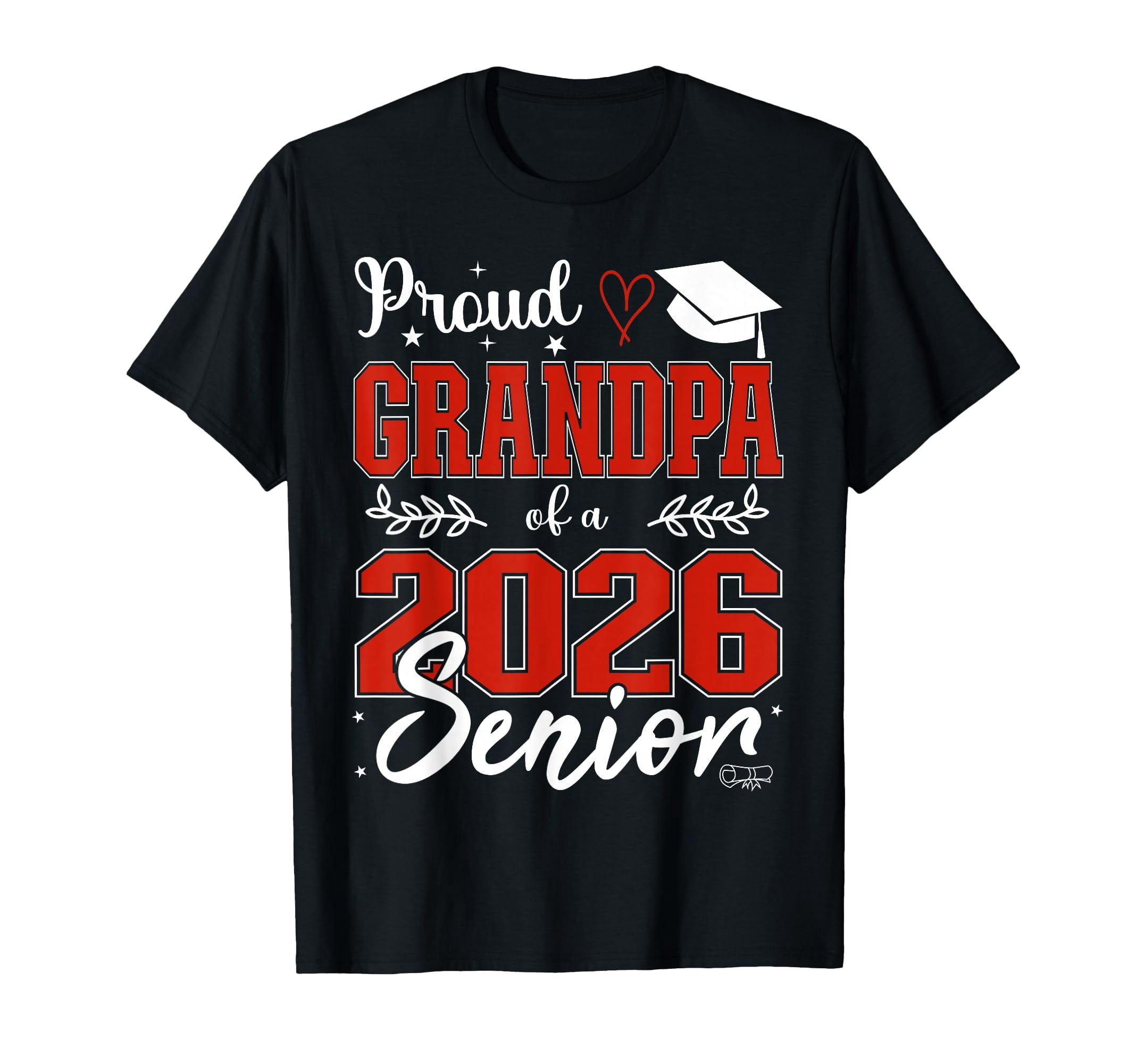 Proud Grandpa Class of 2026 Graduation T-Shirt for Celebrating ...