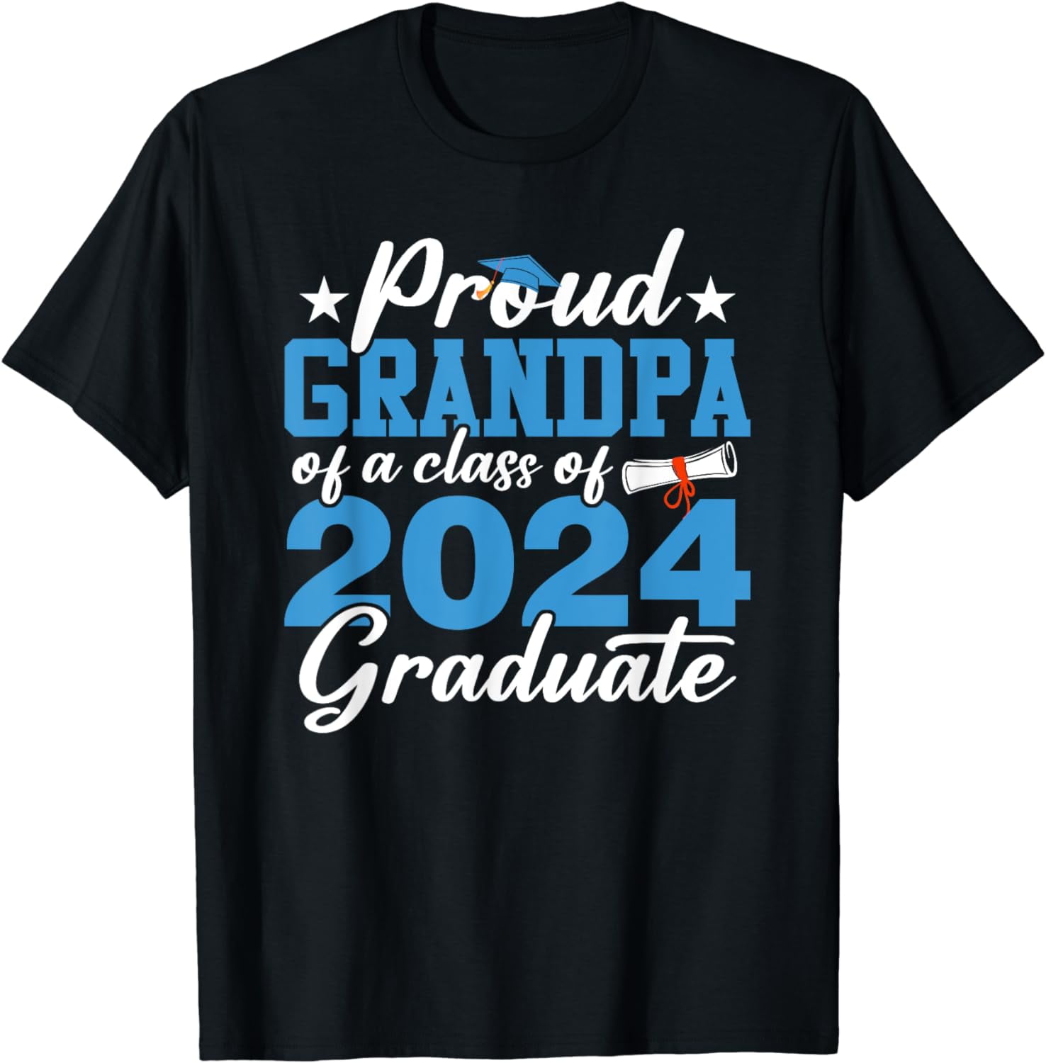 Proud Grandpa Of A Class Of 2024 Graduate Senior Graduation Short T ...