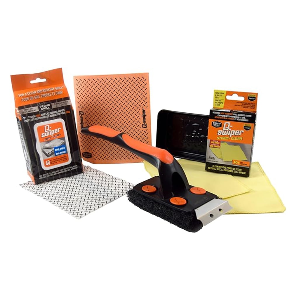 Proud Grill Q-Swiper XL Complete Grill Cleaner Kit for Grills Smokers ...