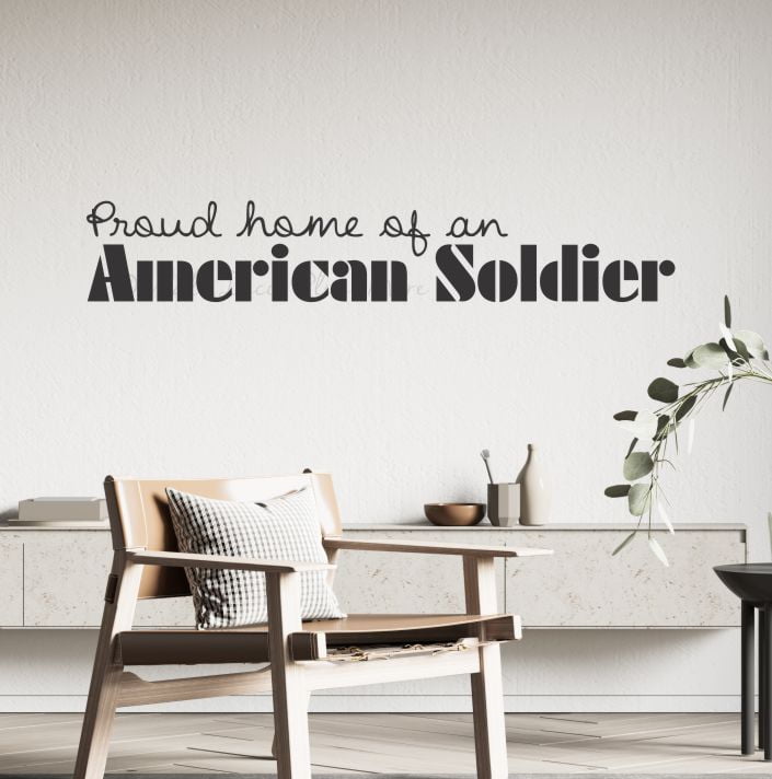Proud Home of American Soldier Military Family Wall Decor Sticker ...